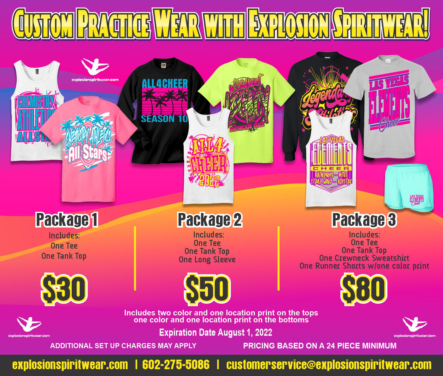 Explosion Spiritwear | Cheerleading Shoes, Screen Printed, Embroidered ...