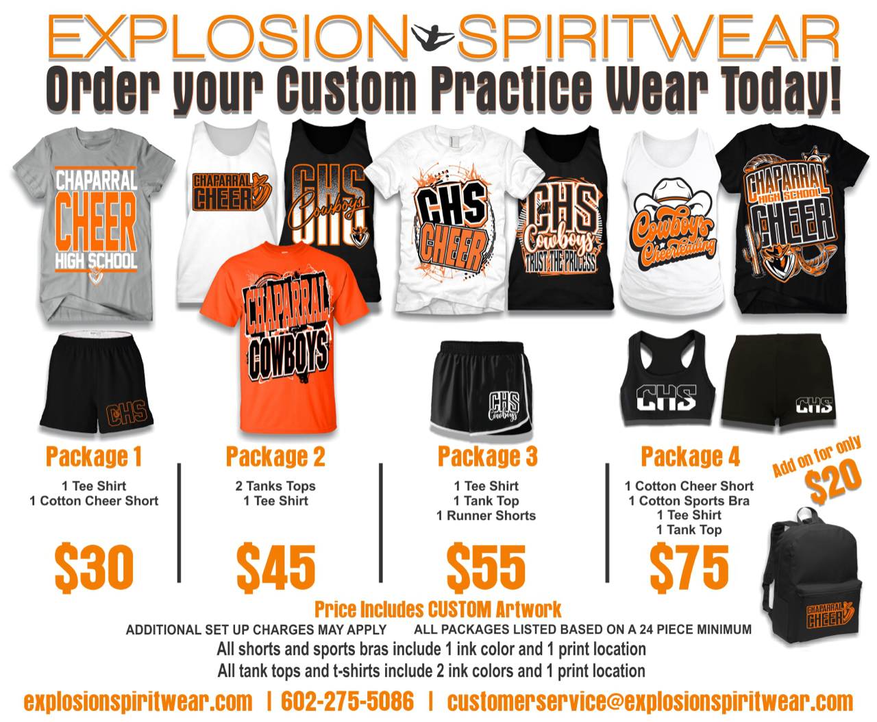 Explosion Spiritwear | Cheerleading Shoes, Screen Printed, Embroidered ...