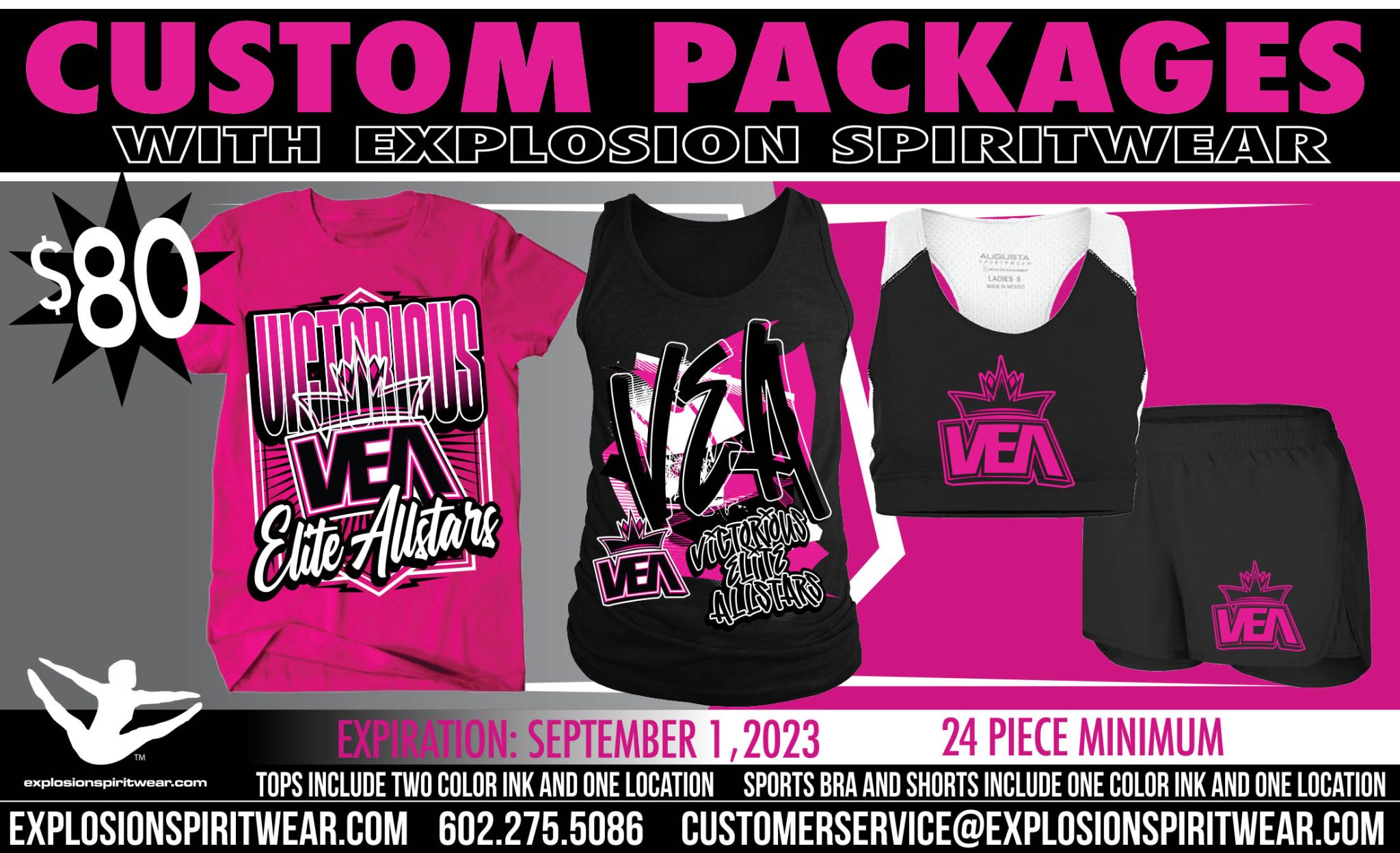 Explosion Spiritwear | Cheerleading Shoes, Screen Printed, Embroidered ...